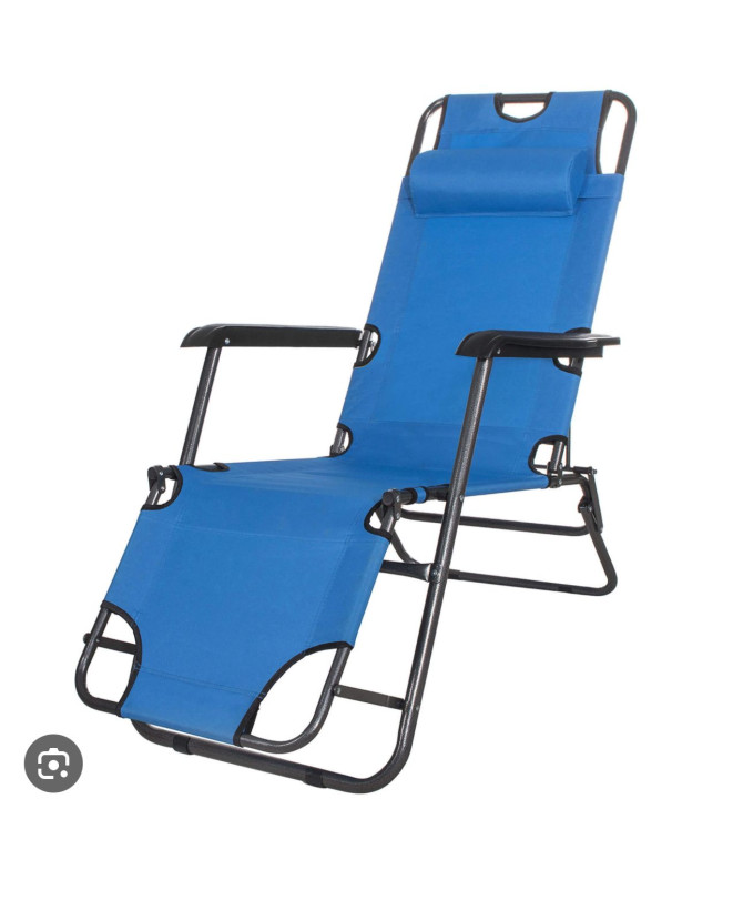 Scaun tip sezlong pliabil pentru terasă sau grădină, reglabil, 120kg ...